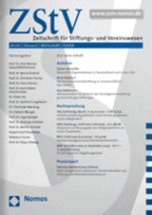 Zeitschrift für Stiftungs- und Vereinswesen - Zeitschrift | Nomos Verlag
