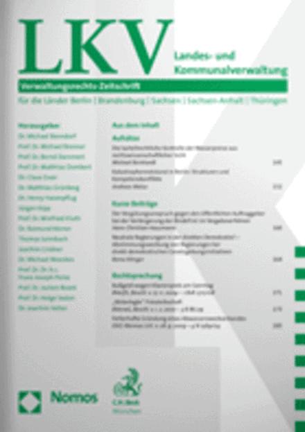 LKV - Landes- und Kommunalverwaltung - Zeitschrift | Nomos Verlag