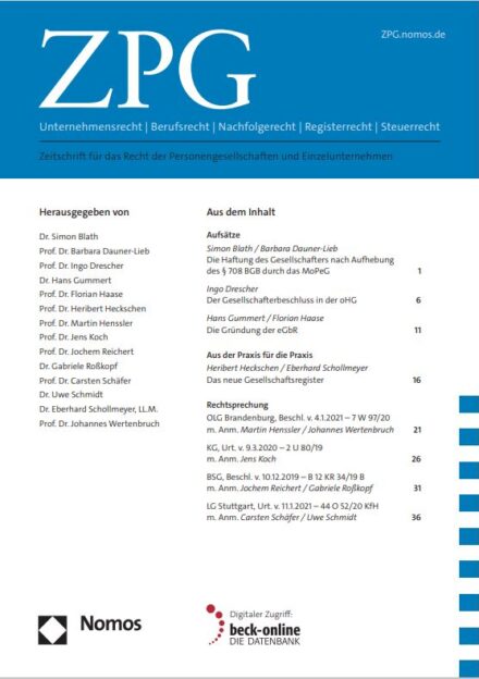 Zeitschrift ZPG - nomos.de